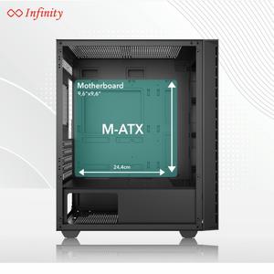 Jual CASING INFINITY POSEIDON V3 INCLUDE 3 FAN - mATX GAMING CASE ...