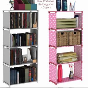 Jual ¯ Rak buku single 4 susun rak buku serbaguna bookshelf q Kemasan ...