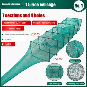 Jual EF Foldable Eel Mesh Net Crab Crayfish Lobster Catcher Shrimp P ...