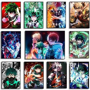 Jual My Hero Academia Deku Posters Anime BNHA Midoriya Izuku Canvas ...
