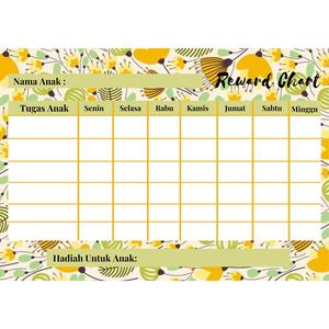 Jual :: Reward Chart Papan Nilai Anak Wipe Clean Bisa Dihapus - Kota ...