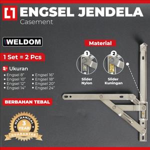 Jual Engsel Jendela Casement Window Anti Karat - 8'' - 24'' - Weldom ...