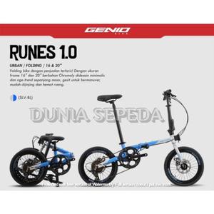 Jual SEPEDA LIPAT GENIO RUNES 1.0 20 CHROMOLY 8 SP BY UNITED FOLDING BIKE - Kota Surabaya ...