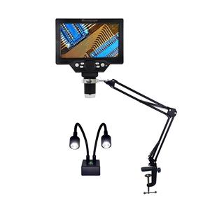 Jual 1200x Digital Microscope 7" 9" LCD USB Camera Stand Arm Gooseneck ...