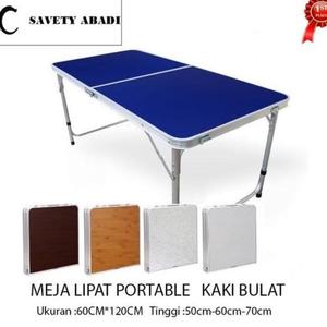 Jual Meja Lipat Koper Hpl Aluminium Meja Kaki Bulat Meja Portable ...