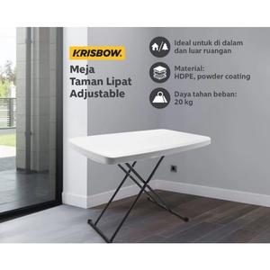 Jual Krisbow meja lipat adjustable, meja teras, meja dapur, meja indoor ...