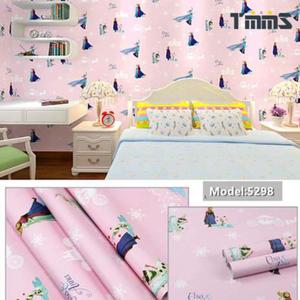 Jual Wallpaper Sticker Dinding Karakter Frozen Pink Dekorasi Dinding ...