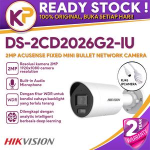 Promo HIKVISION DS-2CD2026G2-IU 2MP ACUSENSE FIXED BULLET NETWORK CAMERA - 6mm - Jakarta Utara ...