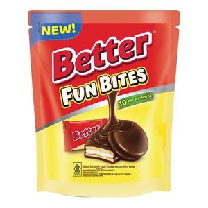 Promo Better Fun Bites Biskuit Sandwich Coklat Vanila Pouch 100 g - Kab ...