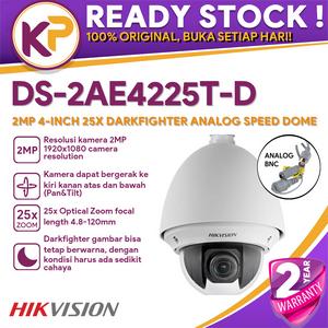 Promo HIKVISION DS-2AE4225T-D 2MP 4-INCH 25X DARKFIGHTER ANALOG SPEED DOME - Jakarta Utara ...