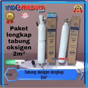 Jual Tabung Oksigen 2m3 Set + (Troli+regulator+nasal) - Tabung oksigen siap - Jakarta Barat ...
