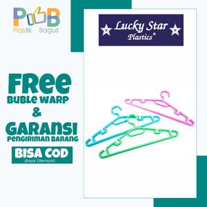 Jual Gantungan Baju kapstok kastok 6 pcs lucky star Hanger Rotan Queen ...