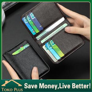 Jual Dompet Kartu Kulit Asli Kombinasi Dua Warna Hijau Tan Kartu ATM ...