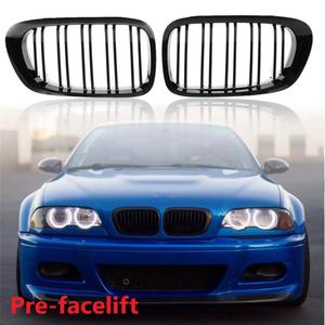 Jual BMW Grill Kidney Grille Hidung Kap Double Slat Glossy M Color E46 ...