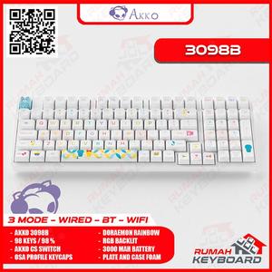 Jual MECHANICAL KEYBOARD - AKKO 3098B - 96 - 3 MODES - DORAEMON RAINBOW ...
