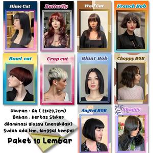 Jual Poster Salon poster model potongan rambut wanita poster poster ...