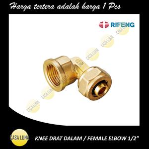 Jual Knee Drat Dalam Air Panas Rifeng 1/2" Female Elbow KDD Kuningan 1/2" - Kab. Bekasi - Casa ...