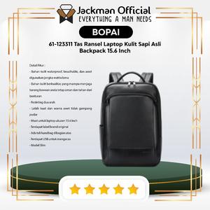 Jual BOPAI 61-123311 Tas Ransel Laptop Kulit Sapi Asli Backpack 15.6 ...
