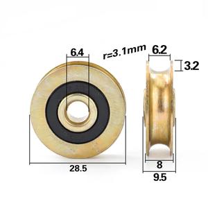 Jual Grooved Bearing U Concave Wheel 6Mm Wire Rope Guide Wheel - Kota ...