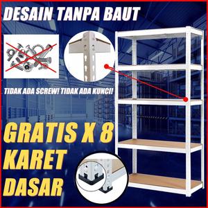 Jual Rak Besi Siku 5 Susun Rak Tanpa Baut Serbaguna Boltless Rack ...