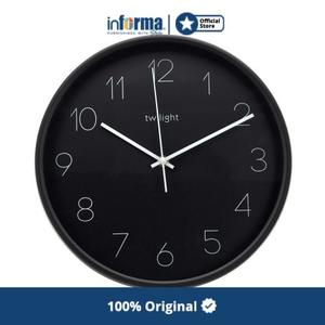 Jual Informa Jam Dinding 30 cm Plastik - Hitam Wall Clock Jam Tembok ...