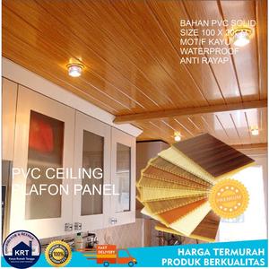 Jual KRT CEILING PVC WALL PANEL PLAFON Motif Kayu Wallpaper Gypsum ...