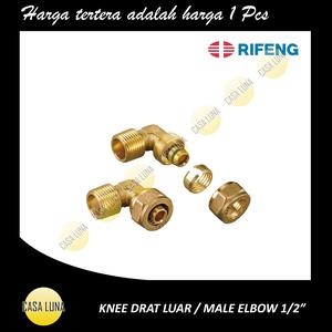 Jual Knee Drat Luar Air Panas Rifeng 1/2" Male Elbow KDL Kuningan 1/2" - Kab. Bekasi - Casa Luna ...