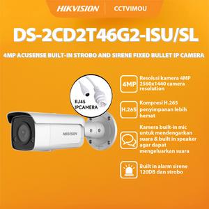 Promo HIKVISION DS-2CD2T46G2-ISU/SL 4MP ACUSENSE BUILT-IN STROBO IP CAMERA - 4mm - Jakarta Utara ...