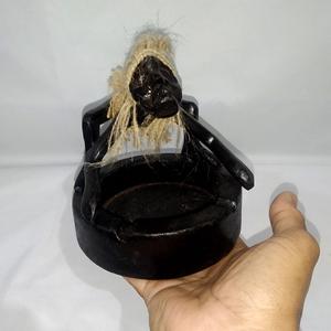 Jual Asbak / Tempat Abu Variasi Patung Suku Asmat Bahan Kayu Antik dan ...