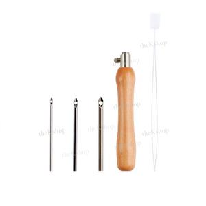 Jual Alat Sulam Punch Needle Gagang Kayu + Jarum 3 Ukuran / Jarum ...
