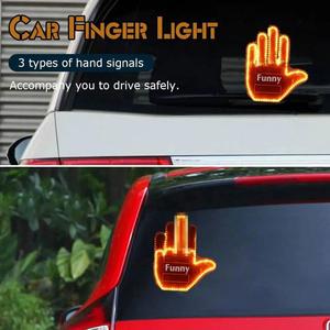 Jual Funny Car Finger Light With Remote Road Rage Signs Middle Finger ...