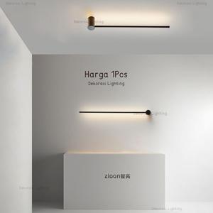 Jual Lampu dinding led panjang 100cm gold hitam minimalis modern ruang ...