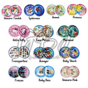 Jual DLP Piring Kue Ulang Tahun Karakter (Frozen, Cocomelon, Mermaid ...