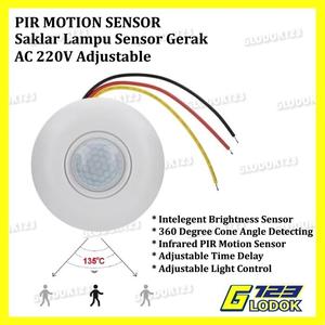 Jual Saklar Lampu Sensor Gerak Otomatis PIR Switch Motion Detector ...