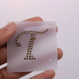 Jual Initial Letters Alphabets 1Pc Hot Fix Dmc Rhinestone Diy - Kota ...
