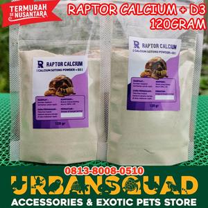 Jual RAPTOR CALCIUM + D3 120GRAM BUBUK TULANG SOTONG KURA SULCATA ...