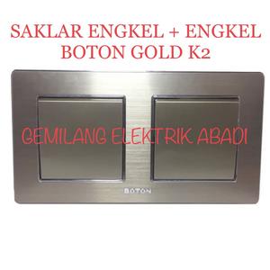 Jual (Promosale) Boton Gold Saklar Engkel + Engkel 1 Gang 1 Way Switch ...
