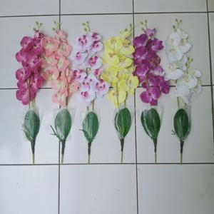 Jual Bunga Hias Artificial Anggrek Tangkai x2 Putih Ungu Kuning Maroon ...