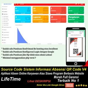 Jual Source Code Sistem Informasi Absensi QR Code V4 Aplikasi Absen ...
