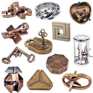 Jual Classic Iq Metal Brain Teaser 3D Alloy Box Kong Ming Lock Puzzles ...