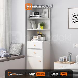 Jual Rak Sudut Besar/Rak Buku Multifungsi/Rak Minimalis Kayu Serbaguna ...