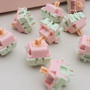 Jual Mmd Peaches Toot Pink Switch Custom Mechanical Keyboard Linear Sw ...