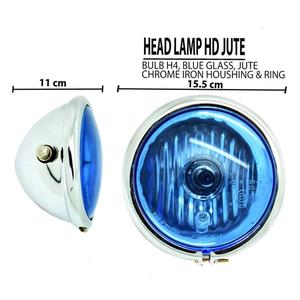 Jual Lampu Depan Custom HD Jute Chrome Kaca Biru Seven / Headlamp ...