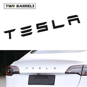 Jual TESLA Logo Stikers For Model 3 Y S X Tesla Custom Rear Trunk Logo ...