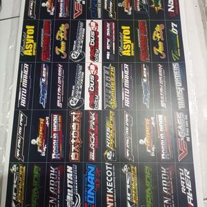 Jual LARIS Q23 sticker logo basuri 1 lembar isi 50 kotak. sticker viral ...