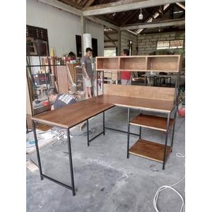 Jual Meja Kerja Letter L Meja Kerja Modern Industrial Minimalis Kayu Pa ...