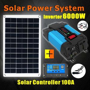 Jual 6000W Solar Inverter 600W Solar Panel 110V/220V System 18V Solar ...
