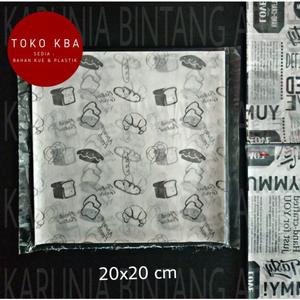Jual Wax Baking Paper Laminasi Motif Food Grade Kecil | Besar - 25 x 27 ...