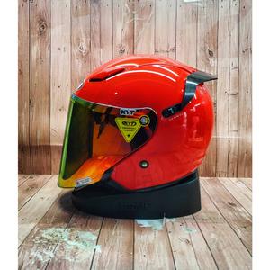 Jual KYT HELM DJ MAXI SOLID | FIRE RED | DJ MAXI DOUBLE VISOR - HALF ...