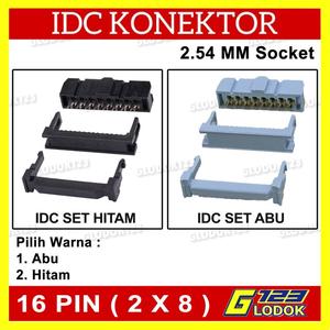 Jual Konektor 2 X 8 Kabel Pita Socket IDC Header Female 16P 16 Pin Soket - IDC SET HITAM - Kab ...